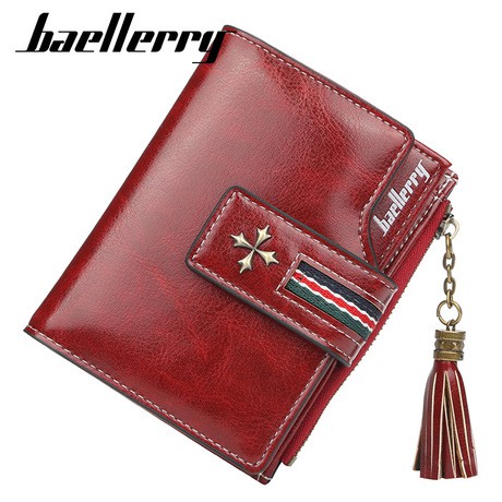Jual DOMPET LIPAT WANITA KULIT MERAH BRANDED KOREA MURAH BAELLERRY ...