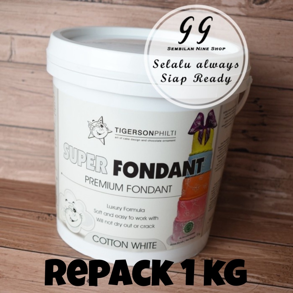 Jual SUPER FONDANT Cotton WHITE 1 KG Tigerson Philti Premium FONDAN ...