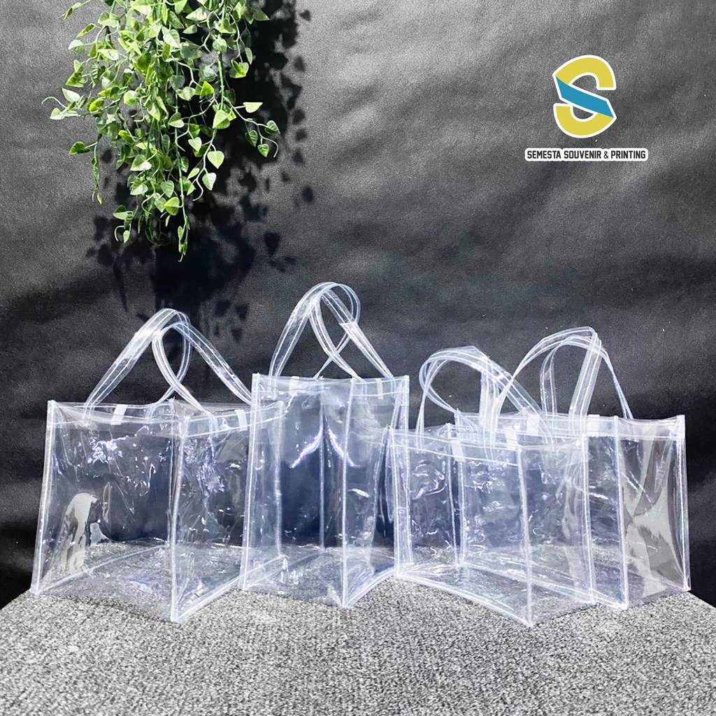 Jual Tas Tenteng Mika Transparant READY STOK tas hampers transparan ...
