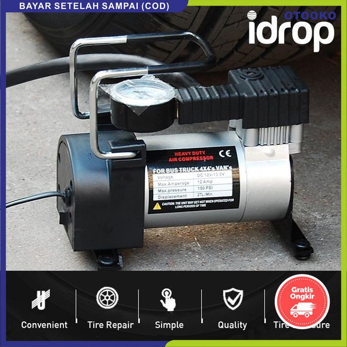 Jual Kompresor Pompa Angin Ban Mobil Motor Compressor 100Psi Automatis ...