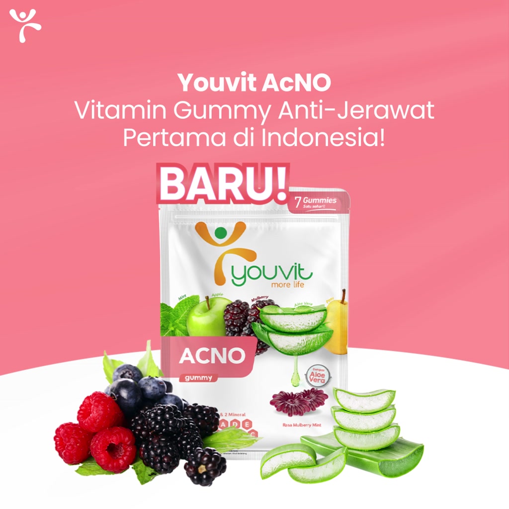 Jual Niacinamide Gummy untuk Anti Jerawat | Youvit AcNO 7 Hari dengan Vitamin A (Alternatif ...