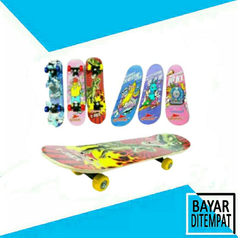 Jual Skateboard Anak Tanggung Gambar Motif Kartun Roda Pvc Type 2406 ...