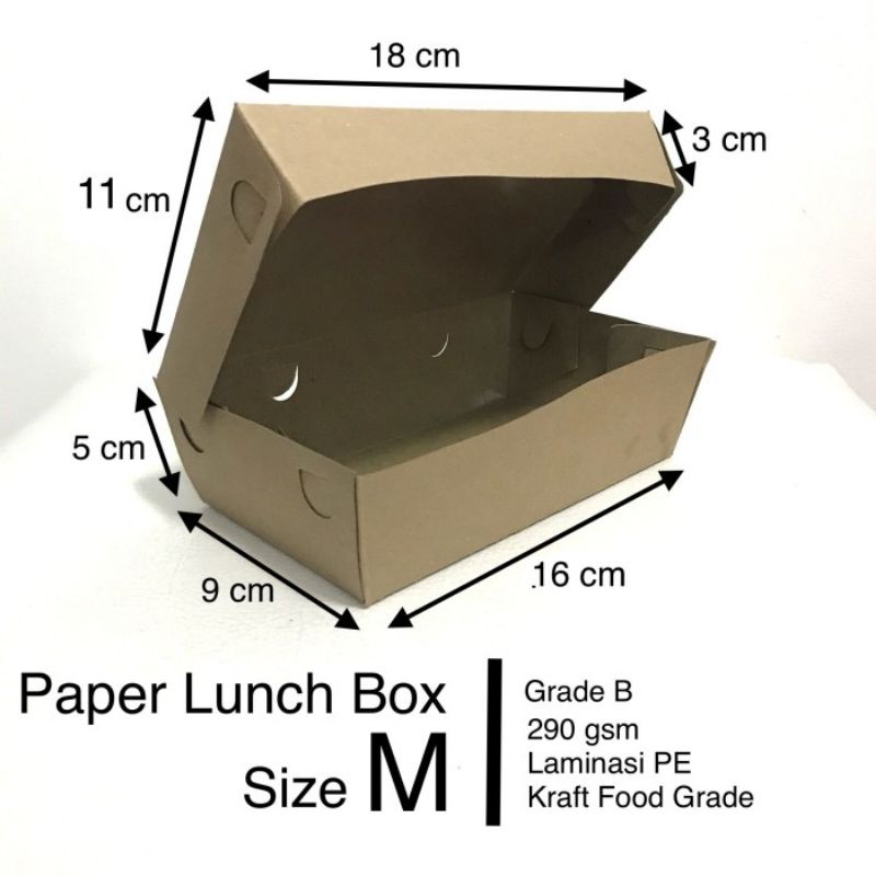 Jual paper launch box Bungkus nasi KFC tempat wadah kotak karton ...