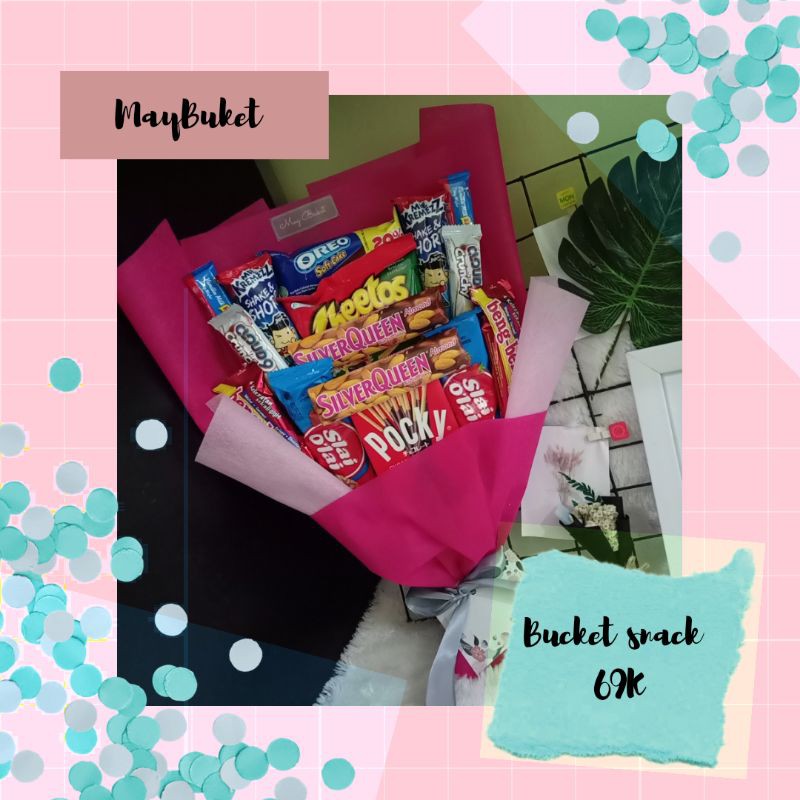 Jual (READY STOCK) BUKET SNACK BUCKET BOUQUET HADIAH KADO WISUDA SIDANG ...