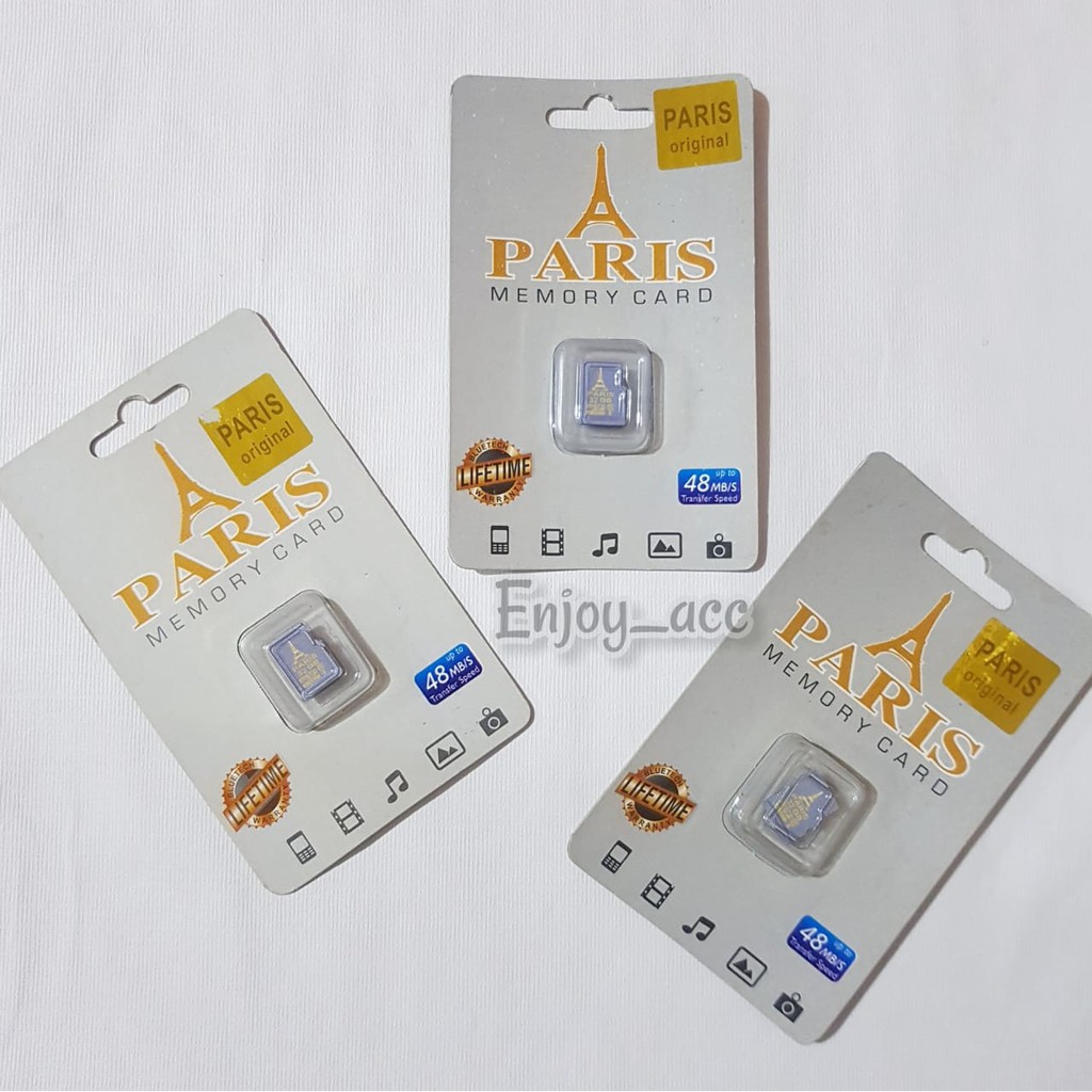 Jual MEMORY CARD KARTU MEMORY MICRO SD CARD PARIS GOLD 16GB 32GB 64GB ...