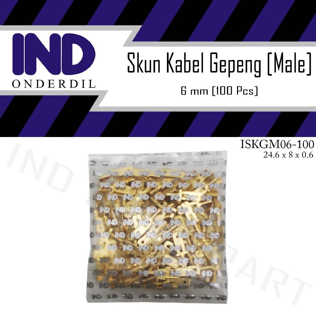 Jual Skun-Sekun-Terminal Kabel Gepeng Male-Laki Kuningan Besar 6 mm 100 ...