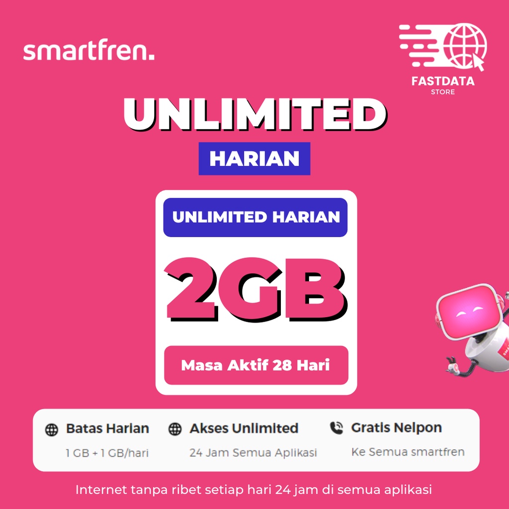 Jual PAKET DATA SMARTFREN UNLIMITED HARIAN, UNLIMITED NONSTOP & VOLUME BASED SUPER MURAH PROSES ...