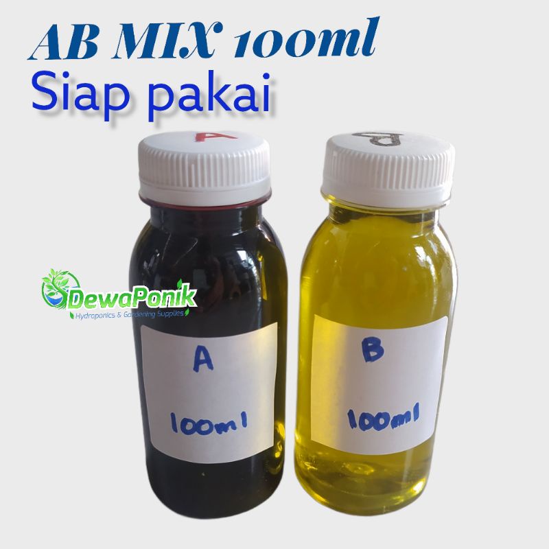 Jual AB MIX CAIR SIAP PAKAI NUTRISI HIDROPONIK 100 ML BERKUALITAS ...