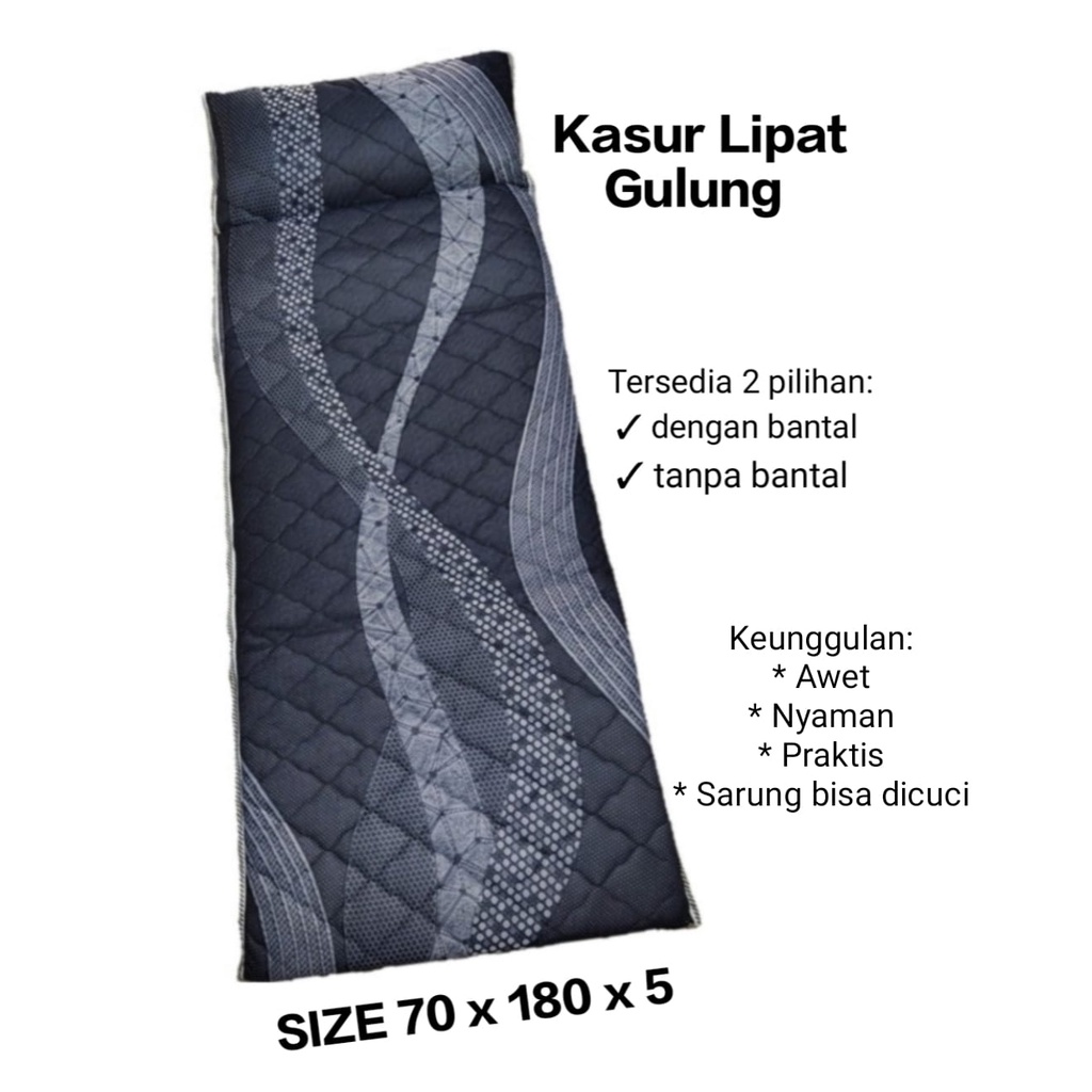 Jual Kasur Matras Lantai Gulung Lipat Travel Bed Flomat HDP Quilting ...