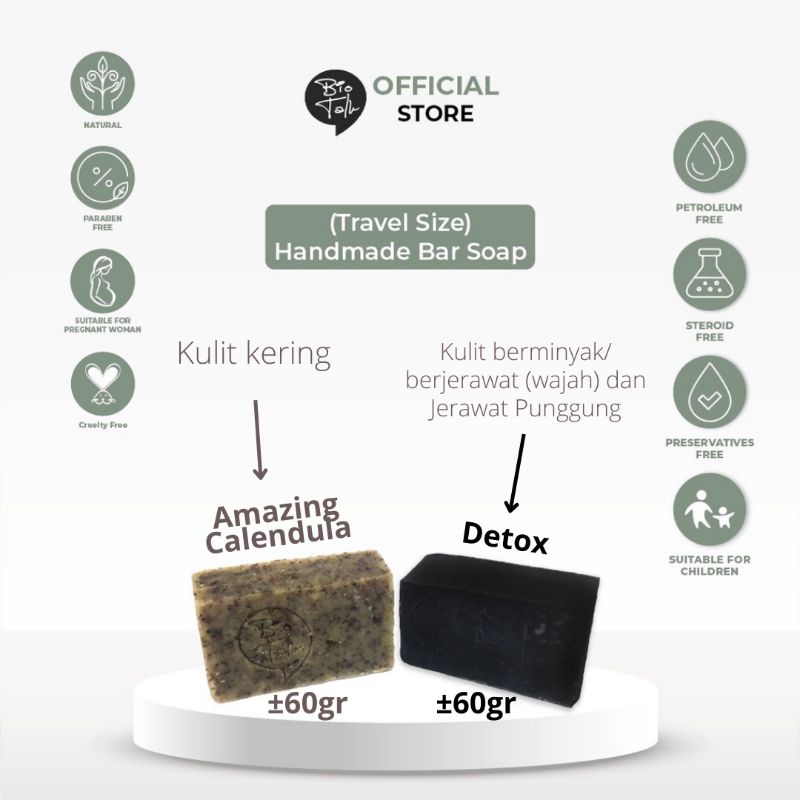 Jual Bio Talk Sabun Natural Herbal - Amazing Calendula (Kulit Normal ...