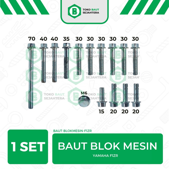 Jual BAUT-BAUD BLOCK-BLOK MESIN-CRANKCASE-CVT KIRI-KANAN F1ZR / FORCE-ONE (1 SET) | Shopee Indonesia