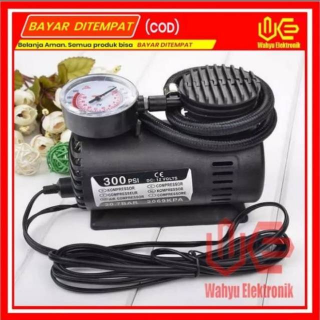 Jual Kompresor elektrik mini 12v untuk pompa ban motor atau mobil ...