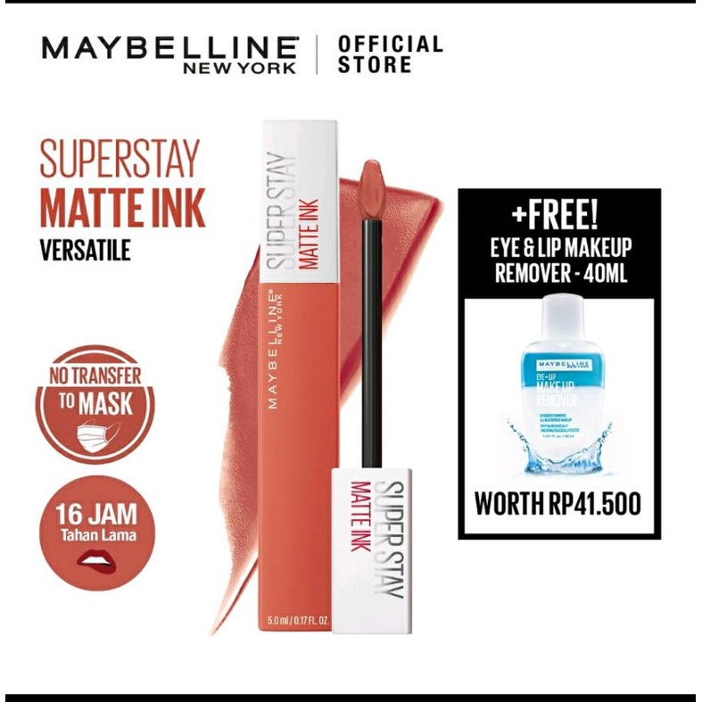 Jual Maybelline On The Go Superstay Matte Ink Lipstik Kit - 210 ...