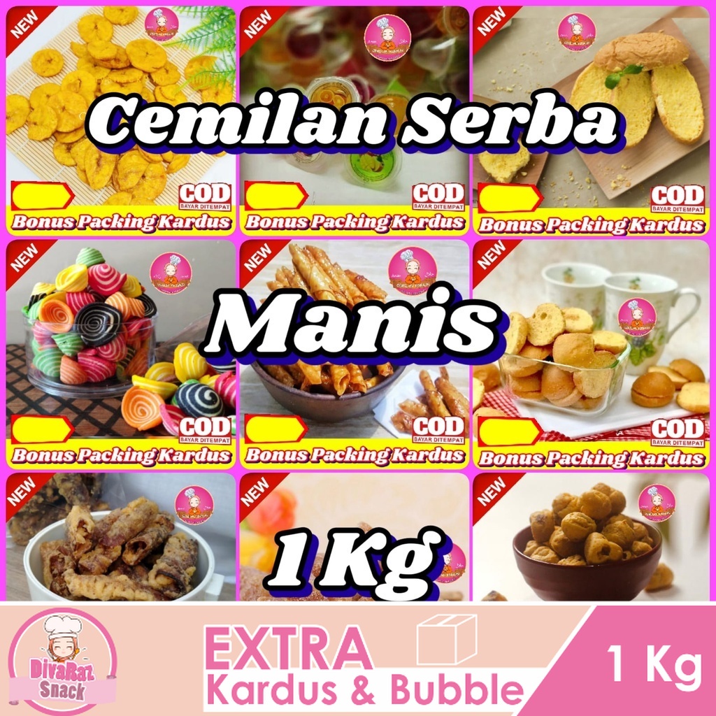 Jual [1Kg] Serba Manis / Aneka Makanan Ringan - Divaraz Snack cemilan ...