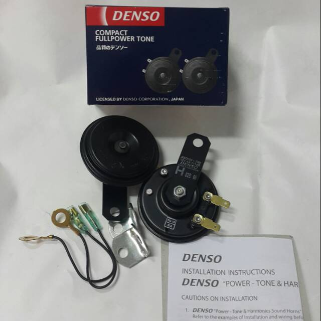 Jual Klakson disc motor merk denso / compact fullpower tone | Shopee ...