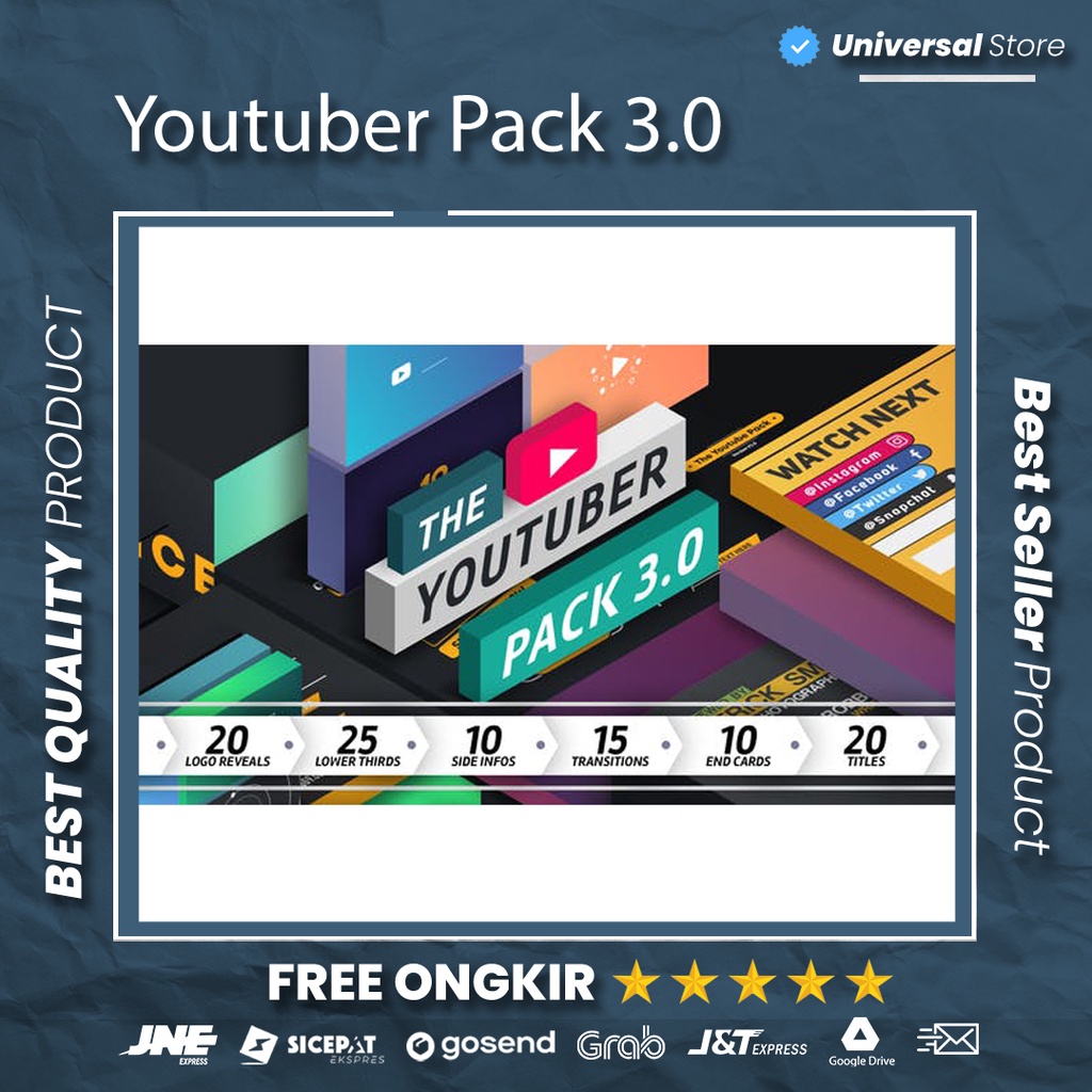 Jual Koleksi Youtuber Pack Versi 3.0 2020 2021 Kebutuhan Para Youtube ...