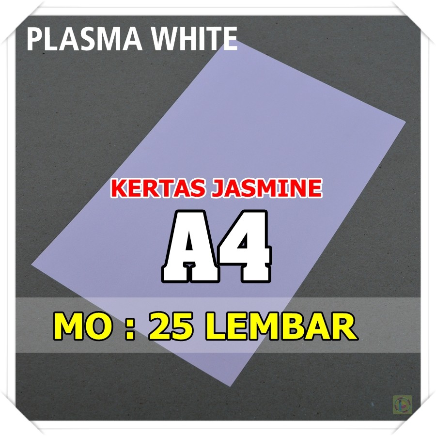 Jual Kertas Karton Jasmine / Paper Flower A4 PLASMA WHITE PUTIH 180 gsm ...