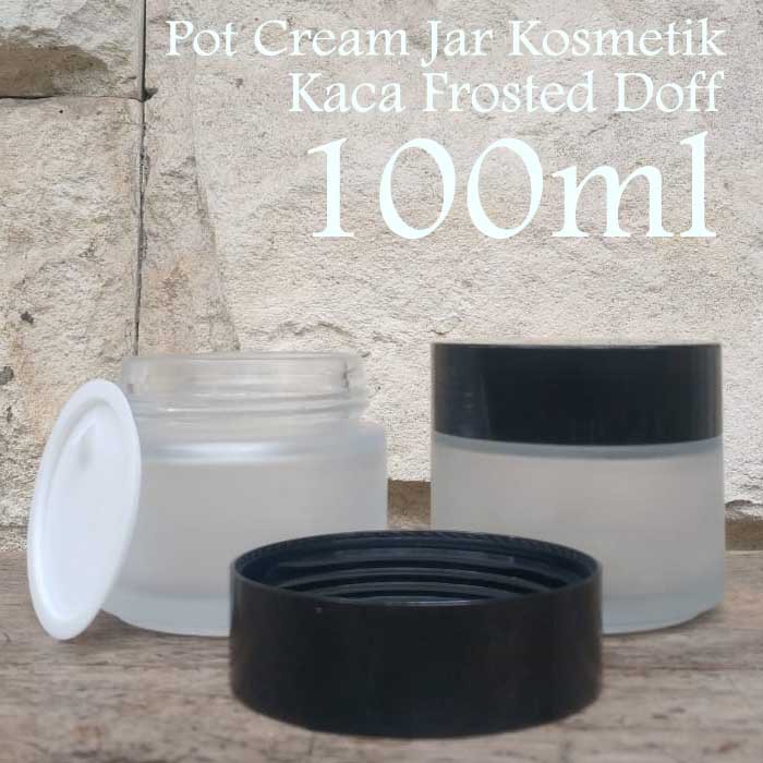Jual Pot Cream 100gr Empty Jar Pot Krem 100 gram Wadah Krim Kosmetik Salep Gel Kaca Buram Frozen ...