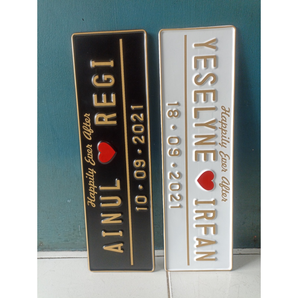 Jual PLAT NOMOR MOBIL WEDDING/PERNIKAHAN | Shopee Indonesia
