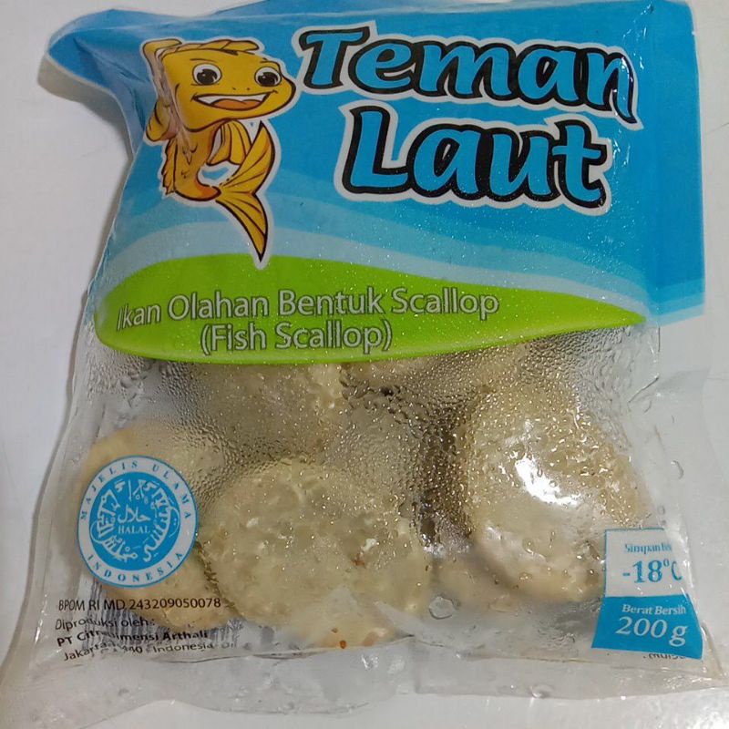 Jual IKAN OLAHAN BENTUK SCALLOP 200 GR TEMAN LAUT FISH SCALLOP | Shopee ...