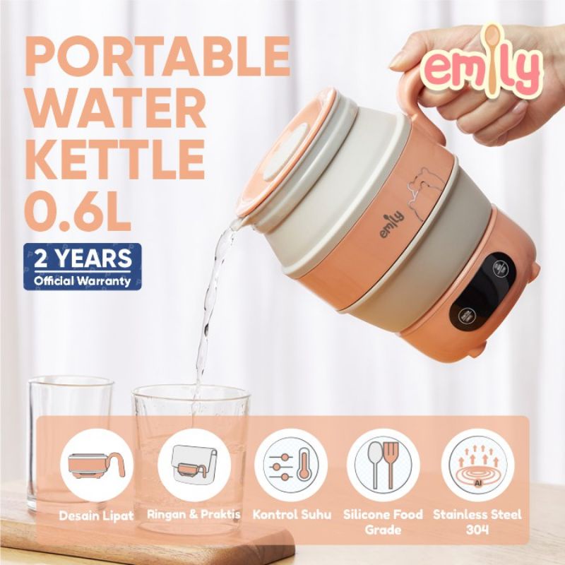 Jual EMILY Portable Water Kettle 0.6L EPWK-72001. Teko air bayi ...