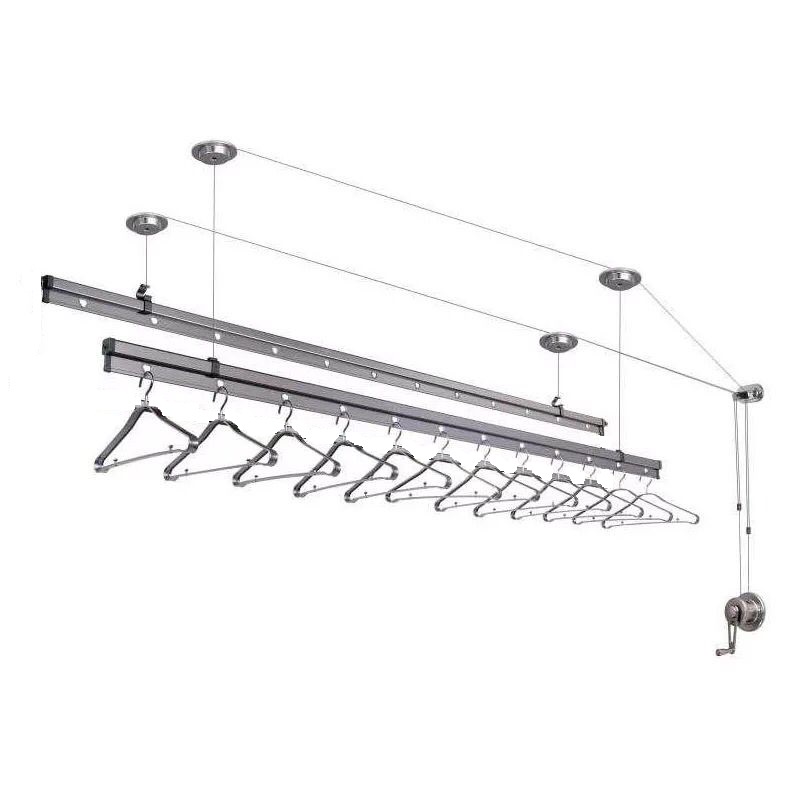 Jual Jemuran Baju Lifting Coating Aluminium, 2 Rod / Bar + 12pcs Hanger ...