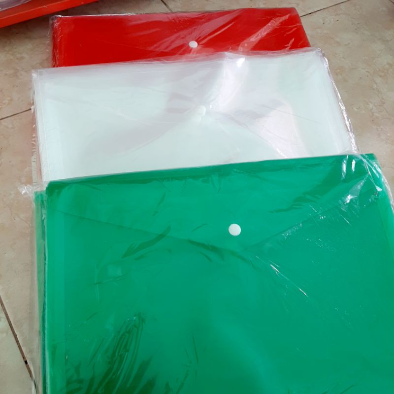 Jual ( 12pcs ) map kancing plastik transparan interx folder DBX200F ...