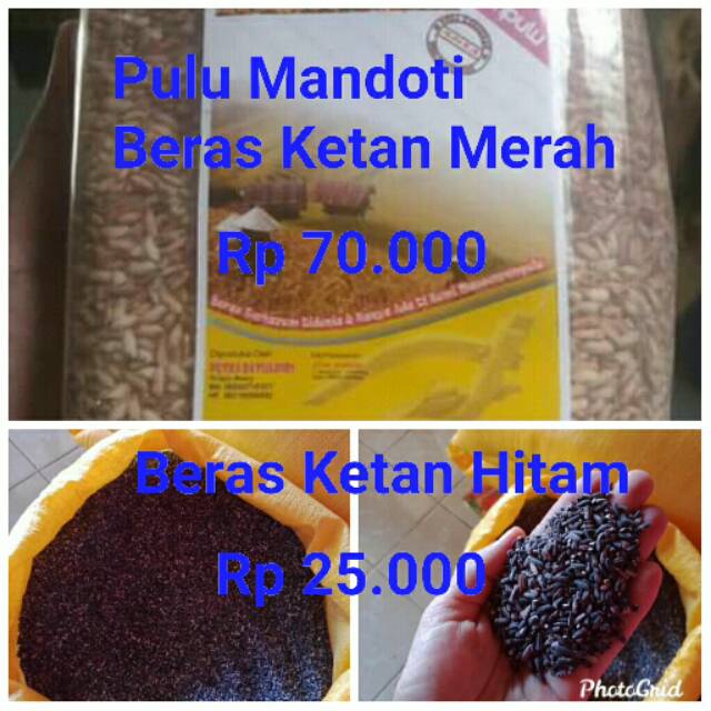 Jual Beras Pulu Mandoti atau beras merah adalah salah satu beras ...