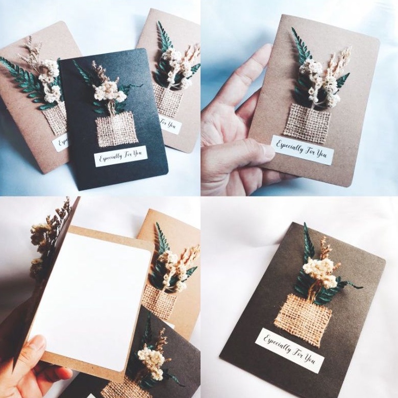Jual KARTU UCAPAN BUNGA KERING AESTETIC | Shopee Indonesia