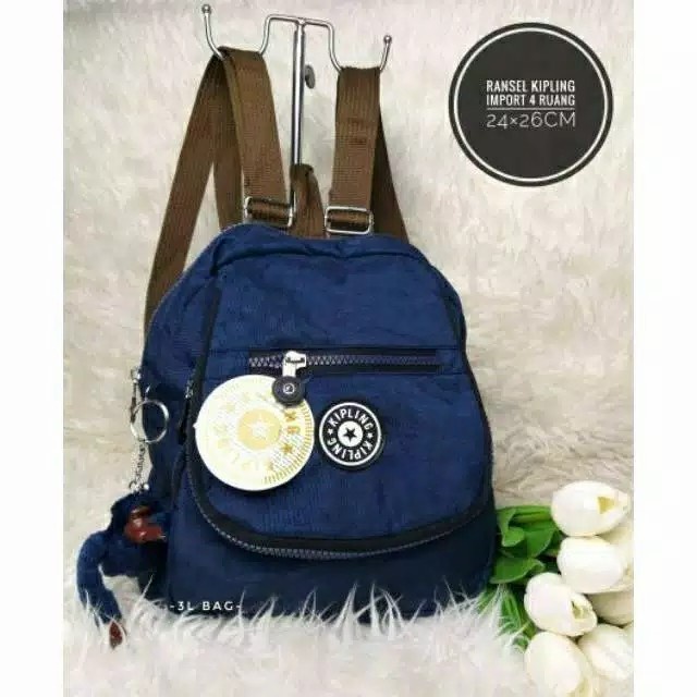 Jual Tas Ransel Kipling Mini Wanita Parasut KK 18 - Hitam | Shopee ...