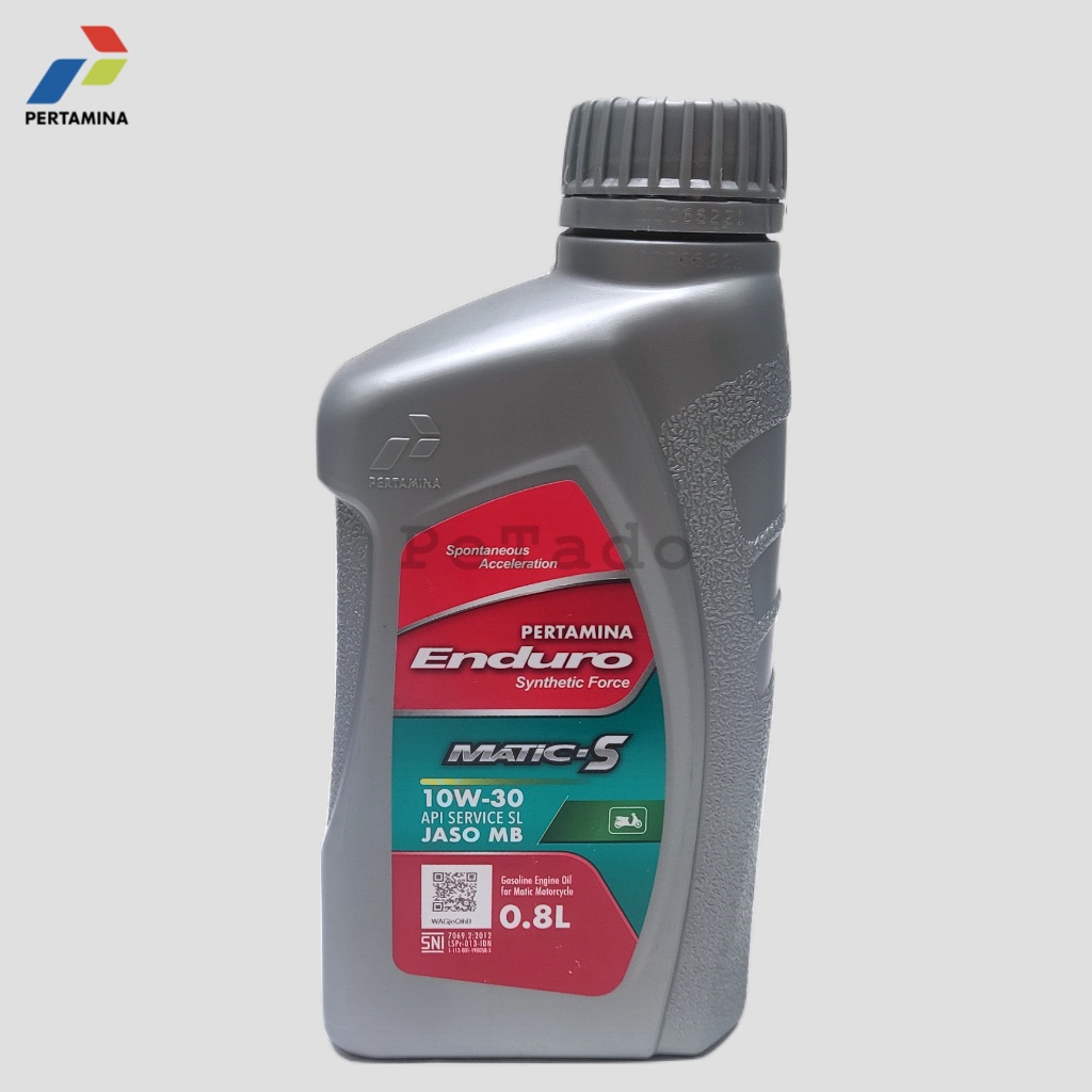 Jual Oli Pertamina Enduro Matic-S 10W-30 API SL JASO MB 0,8 Liter ...