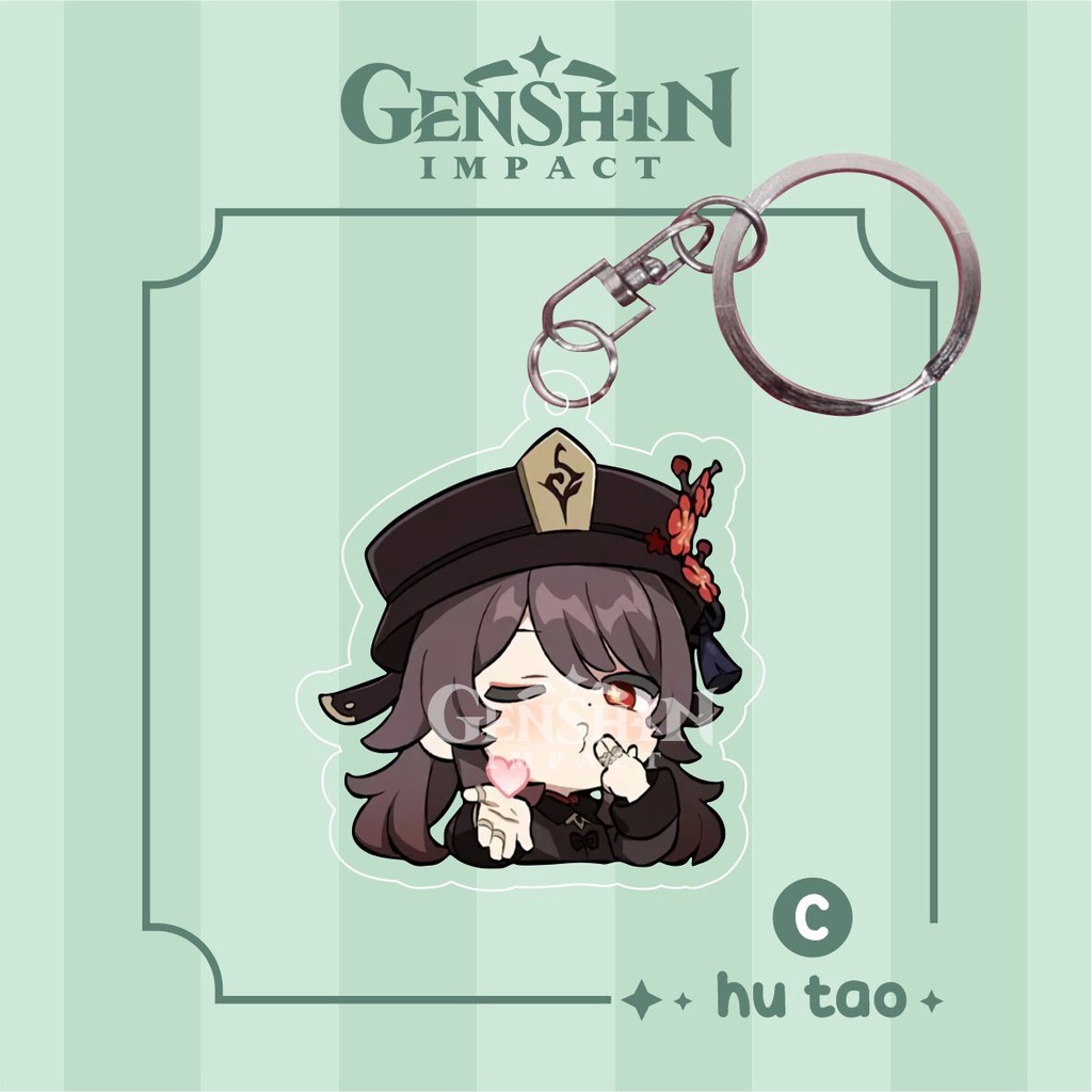 Jual Genshin Impact Keychain Gantungan Kunci Hu Tao Raiden Shogun Xiao ...