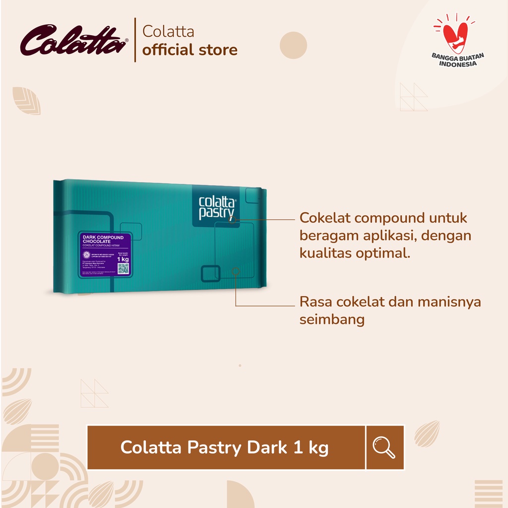 Jual Colatta Pastry Chocolate Dark - Coklat Batang 1Kg | Shopee Indonesia