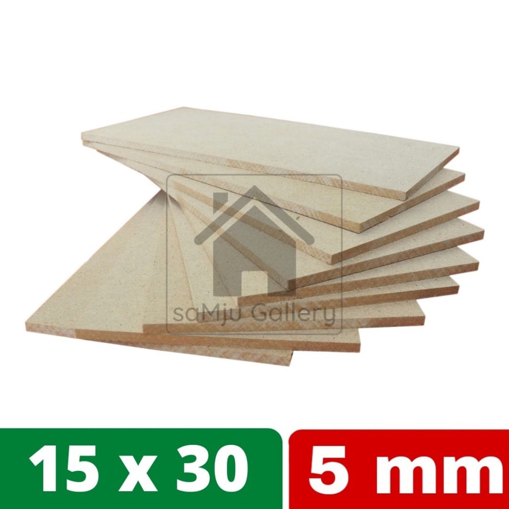 Jual MDF premium tebal papan 5mm ukuran 30 x 15 cm | Shopee Indonesia