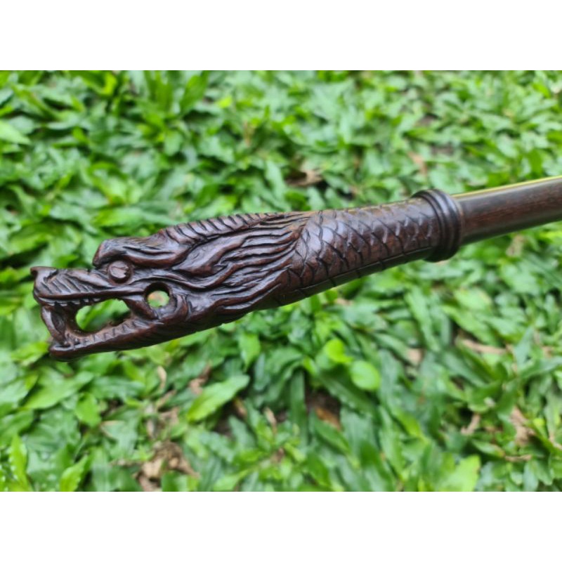 Jual Tongkat Komando Kayu Bertuah Gali Asem Super Model Ukir Panjang 55 ...