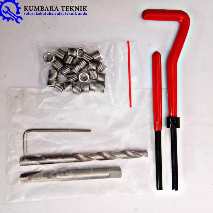 Jual HELICOIL | RECOIL SET M6/HANDLE TANGKAI/BOR/TAP | Shopee Indonesia