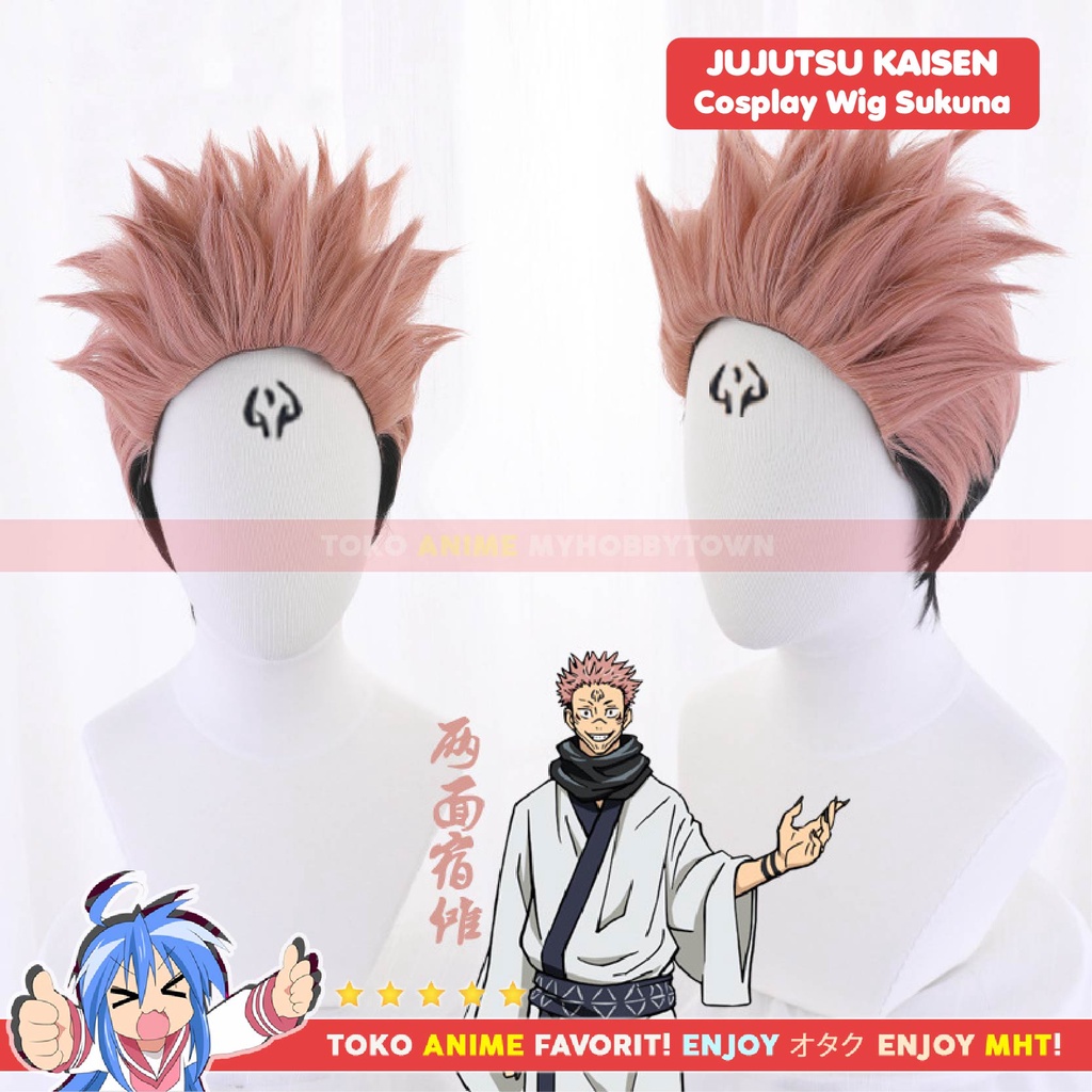 Jual Wig Cosplay Anime Jujutsu Kaisen : Ryomen Sukuna - Rambut Palsu ...