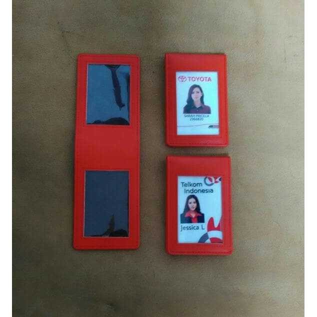 Jual Id card holder /tempat id card kulit | Shopee Indonesia