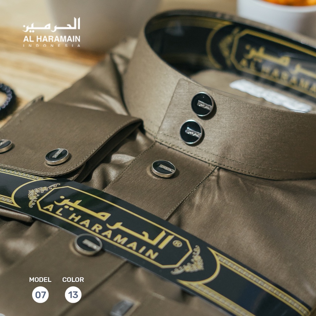 Jual Al Haramain Jubah / Gamis Pria Dewasa Premium Manset (07) | Coklat ...
