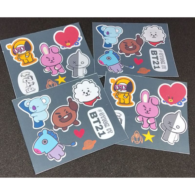 Jual Sticker BT21 | Stiker BT21 BTS x Line Friend Murah Cutting dan Non ...