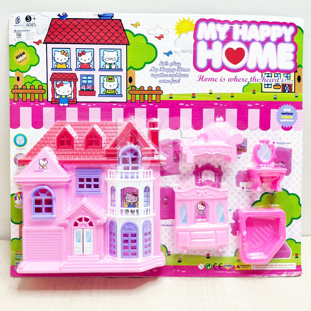 Jual TGA My Happy Home Frozen LOL Hello Kitty Kecil Mainan Rumah Boneka Play House Rumah-rumahan ...