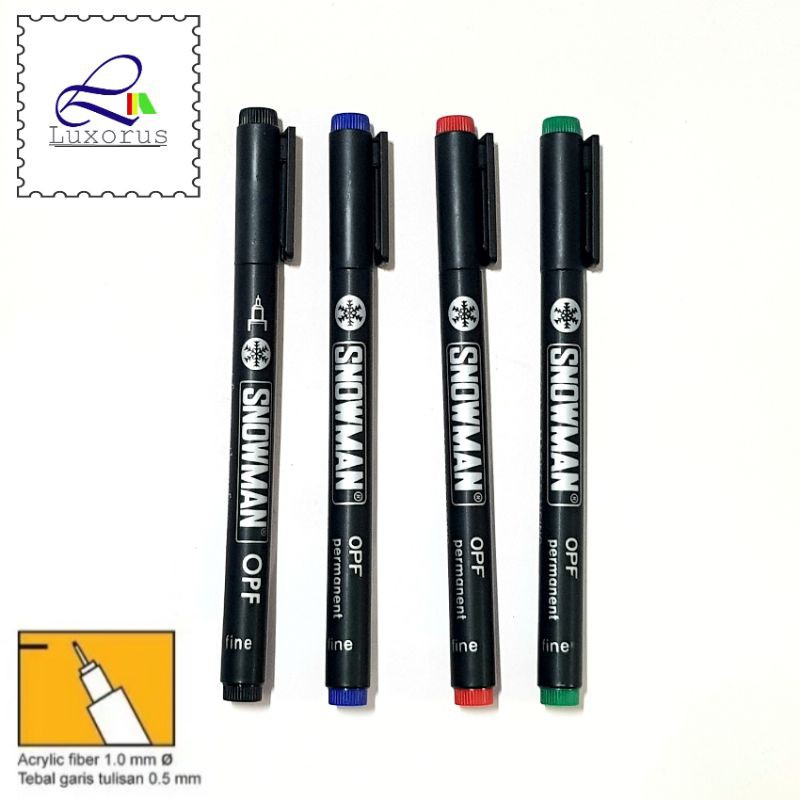 Jual Spidol Snowman OHP Marker Fine (OPF) | Shopee Indonesia