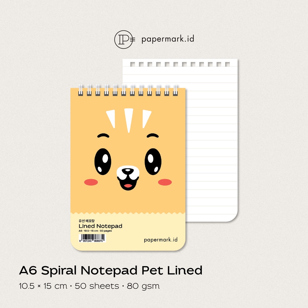 Jual Papermark - A6 Spiral Notepad Pet Lined | Shopee Indonesia