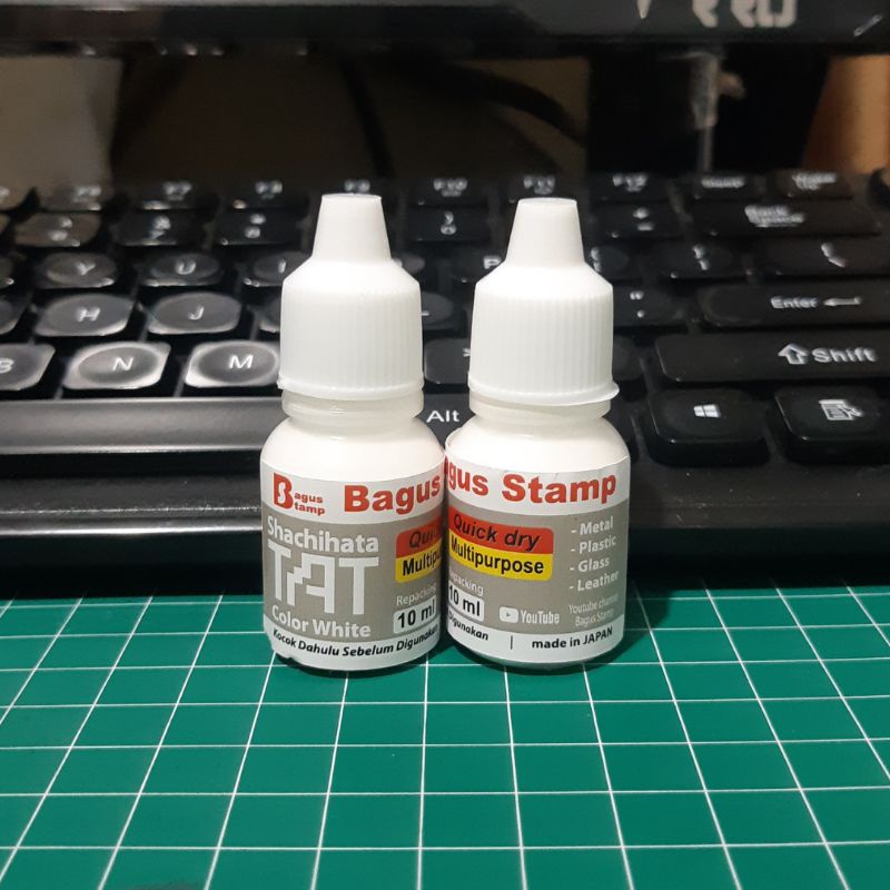 Jual Tinta Stempel Permanent / Premium / plastik kaca kayu besi foil ...