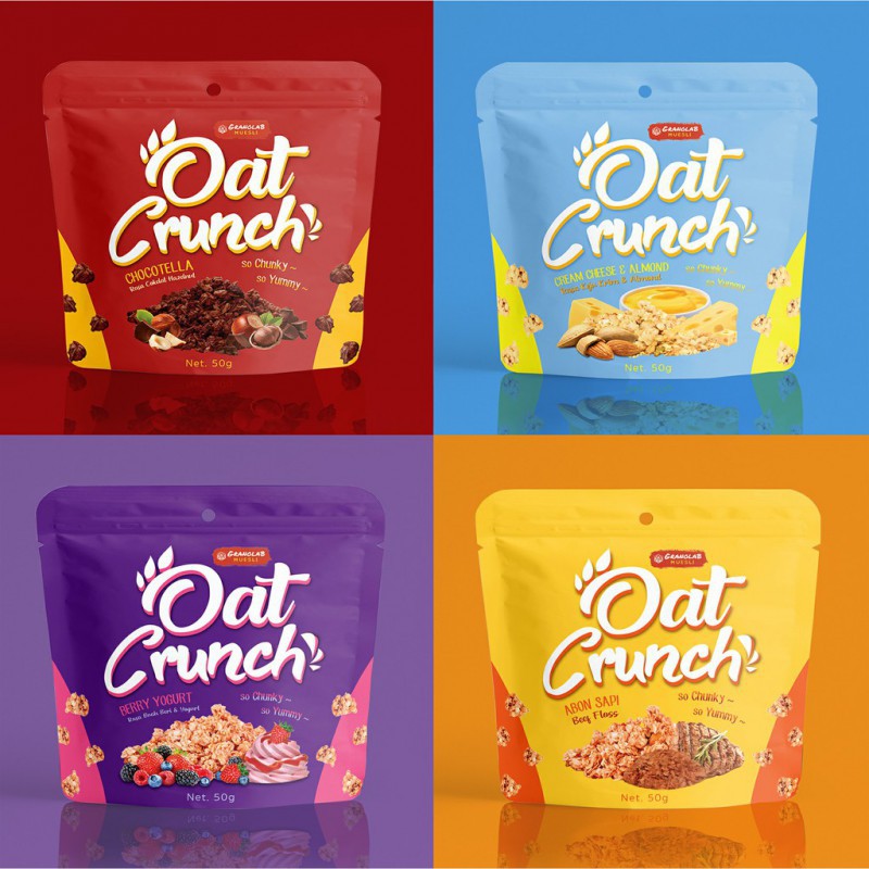 Jual Oat Crunch Granolab Muesli Cemilan Oat Shopee Indonesia