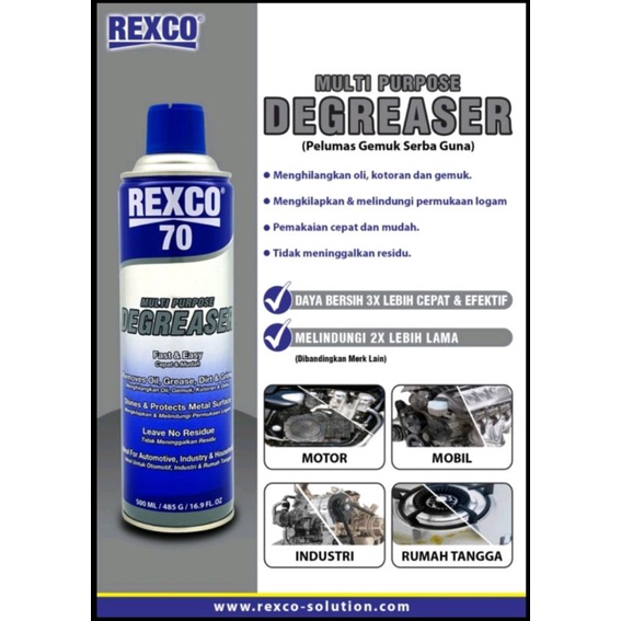 Jual REXCO 70 500ML Multipurpose Degreaser Cairan Pelumas Pembersih ...