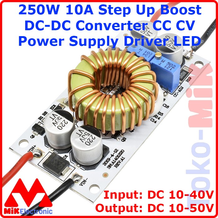 Jual STEP UP BOOST Converter 250W 10A CC CV DC-DC Power Supply Driver LED | Shopee Indonesia