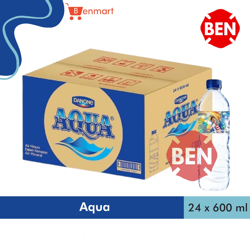 Jual Aqua 600ml 600 ml 1 Dus 24 Botol Air Mineral Tanggung Sedang Murah ...