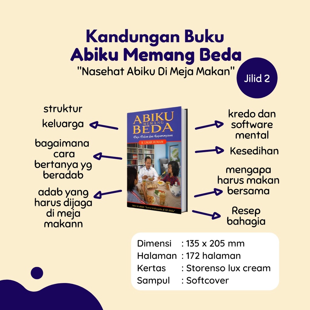 Jual Buku Abiku Memang Beda Jilid 2 : Nasehat Abiku Di Meja Makan ...