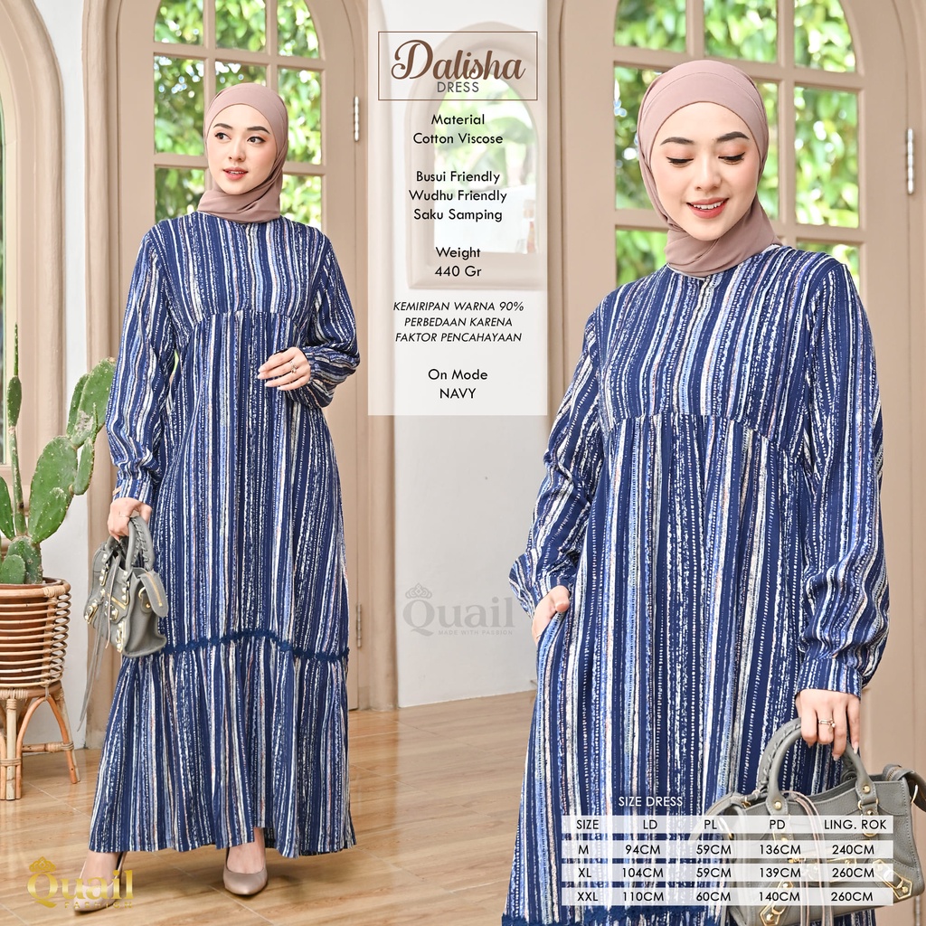 Jual Quail Hijab - DALISHA EXCLUSIVE DRESS MOTIF | Shopee Indonesia